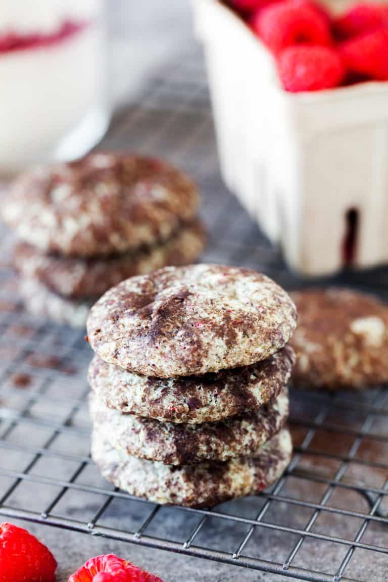 Raspberry Cocoa Crinkles - I Am Homesteader
