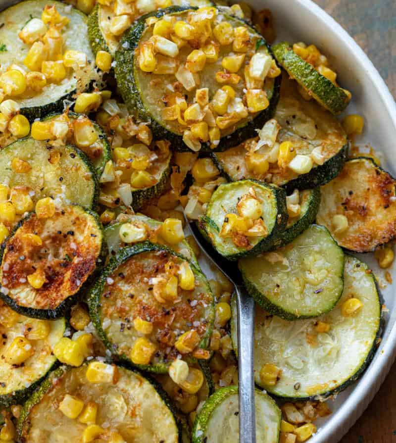 Roasted Zucchini and Corn - I Am Homesteader