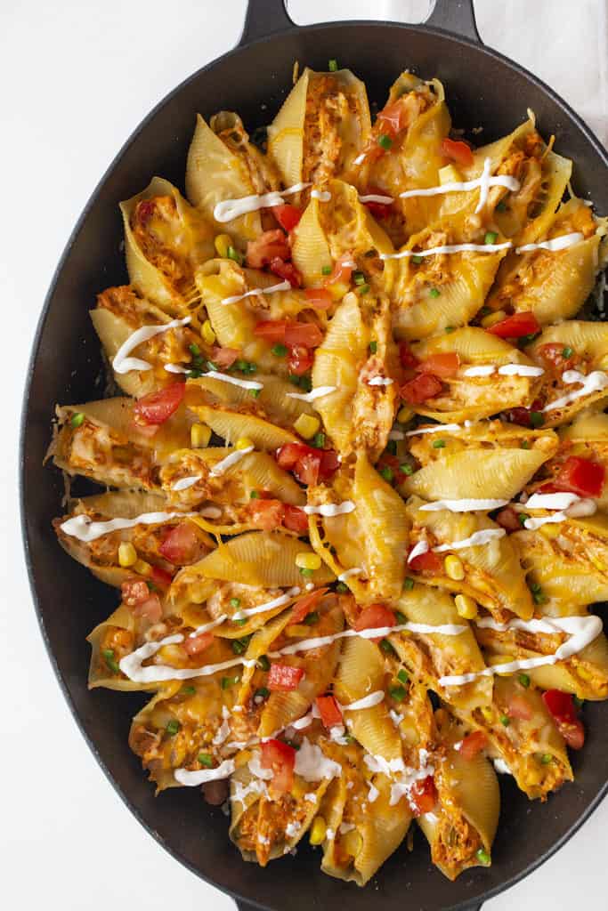 Chicken Taco Stuffed Shells - I Am Homesteader