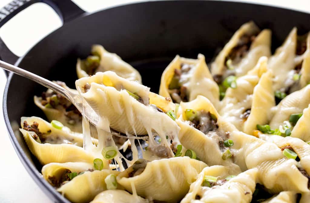Sloppy Philly Stuffed Shells - I Am Homesteader