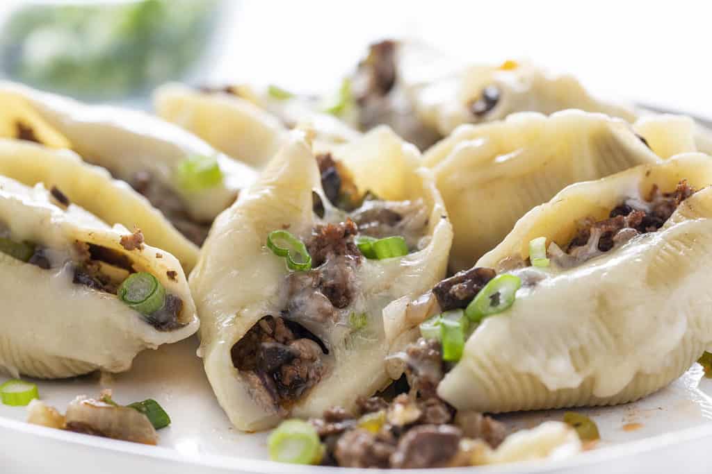 Sloppy Philly Stuffed Shells - I Am Homesteader