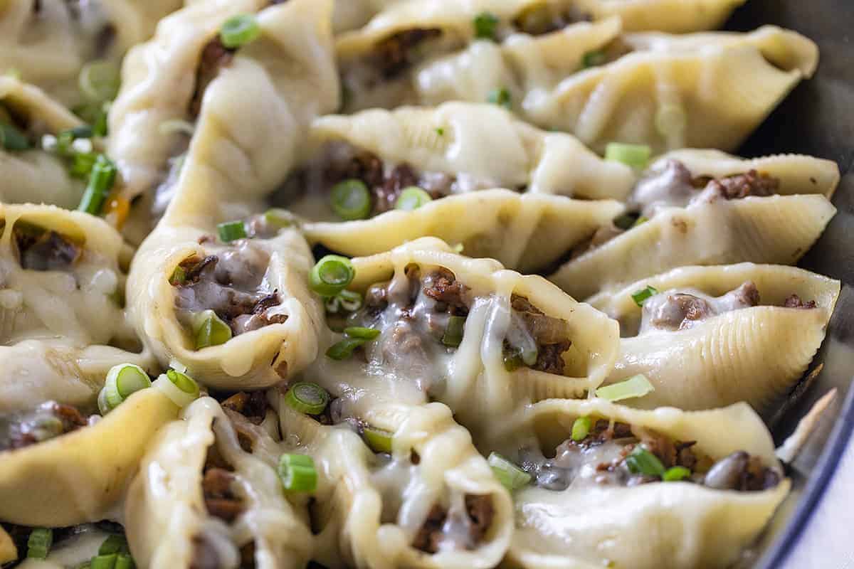 Sloppy Philly Stuffed Shells - I Am Homesteader