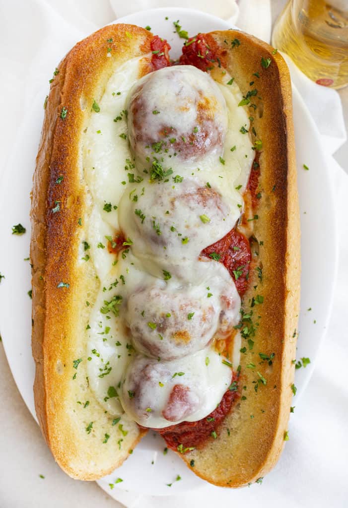 Cheese Stuffed Meatball Sub - I Am Homesteader