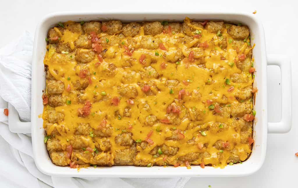 Loaded Breakfast Tater Tot Casserole - I Am Homesteader