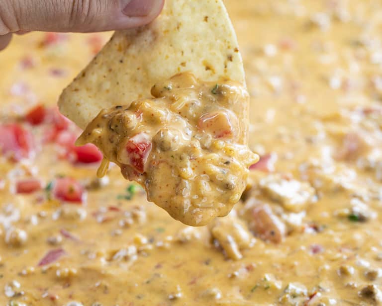 Easy Cheesy Hamburger Rice Dip - I Am Homesteader