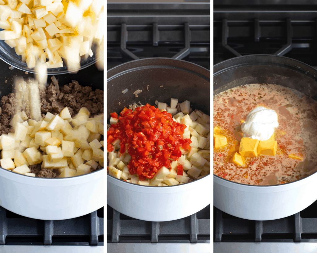 Creamy Cheeseburger Soup - I Am Homesteader