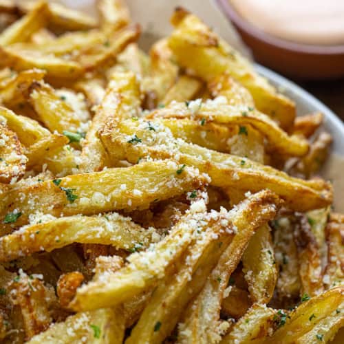 Air Fryer Garlic Parmesan French Fries - I Am Homesteader