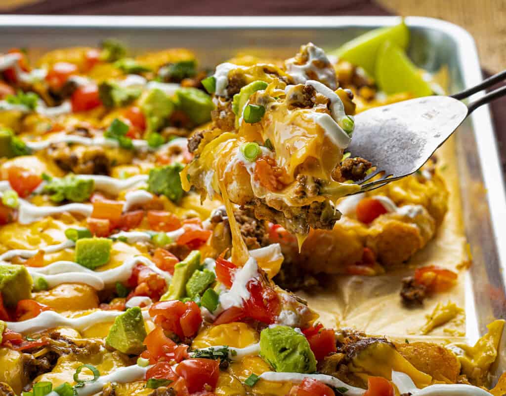 Loaded Tater Tot Nachos {Totchos} - I Am Homesteader