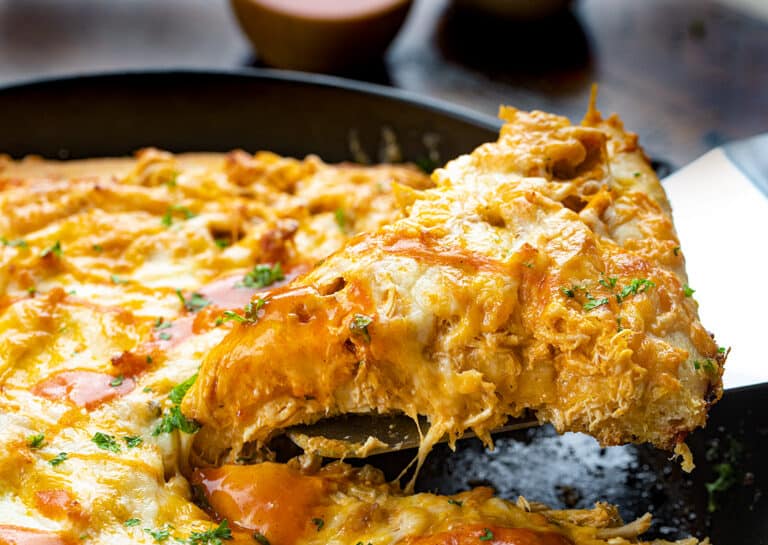 Buffalo Chicken Focaccia Bread - I Am Homesteader