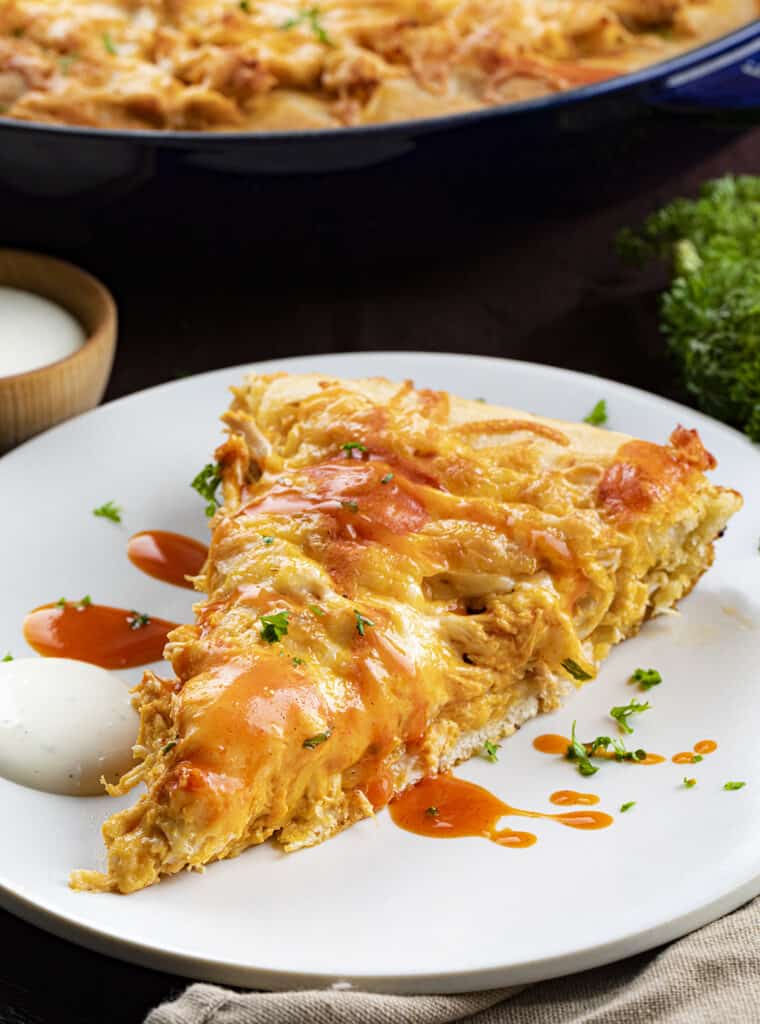 Buffalo Chicken Focaccia Bread - I Am Homesteader