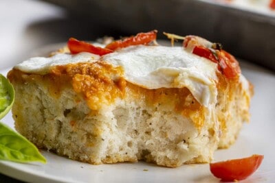 Margherita Focaccia Bread - I Am Homesteader