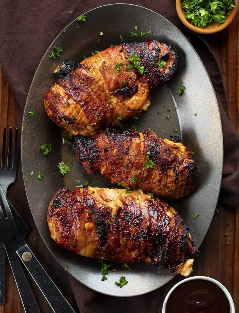 Air Fryer BBQ Stuffed Chicken - I Am Homesteader