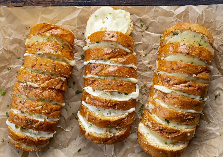 Hasselback Cheesy Bread - I Am Homesteader