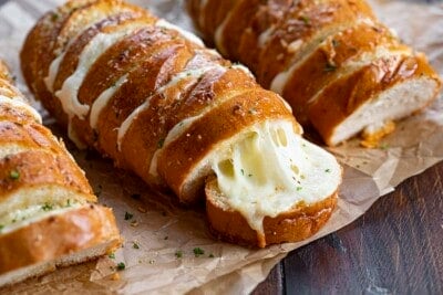 Hasselback Cheesy Bread - I Am Homesteader