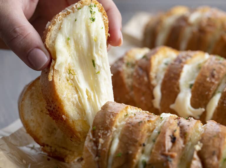 Hasselback Cheesy Bread - I Am Homesteader