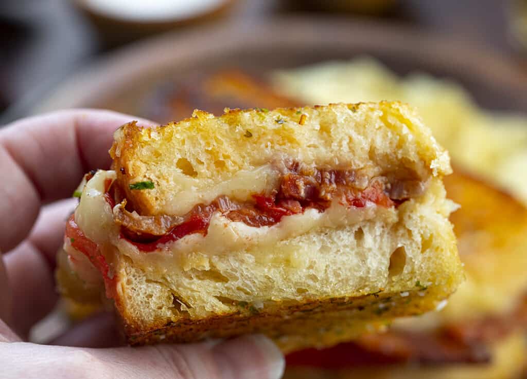 Roasted Garlic Grilled Cheese - I Am Homesteader