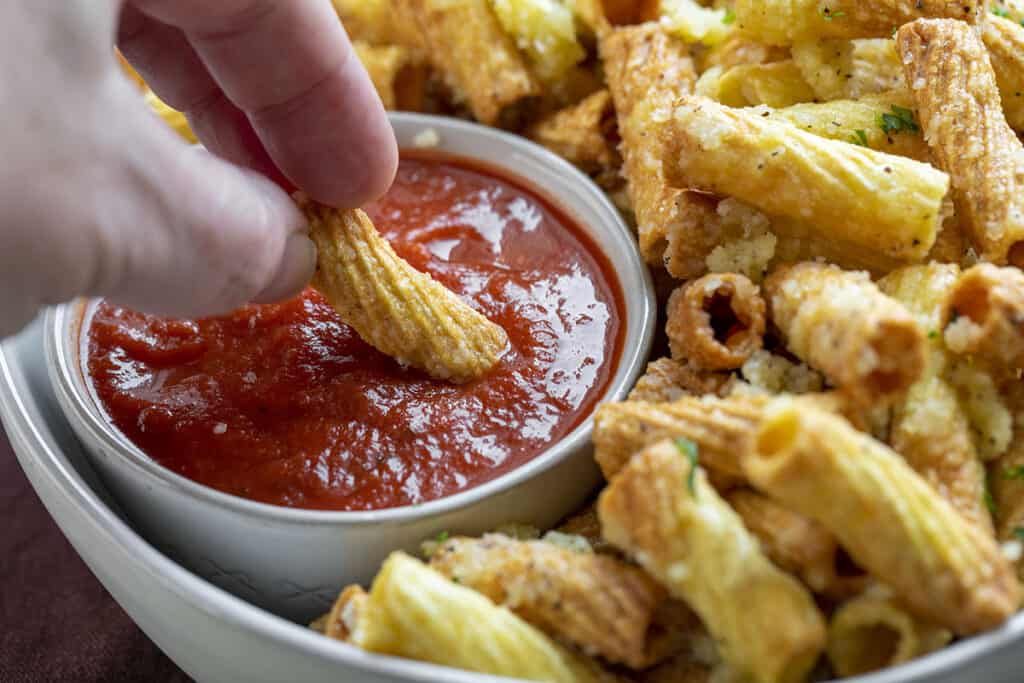 Air Fryer Pasta Chips - I Am Homesteader