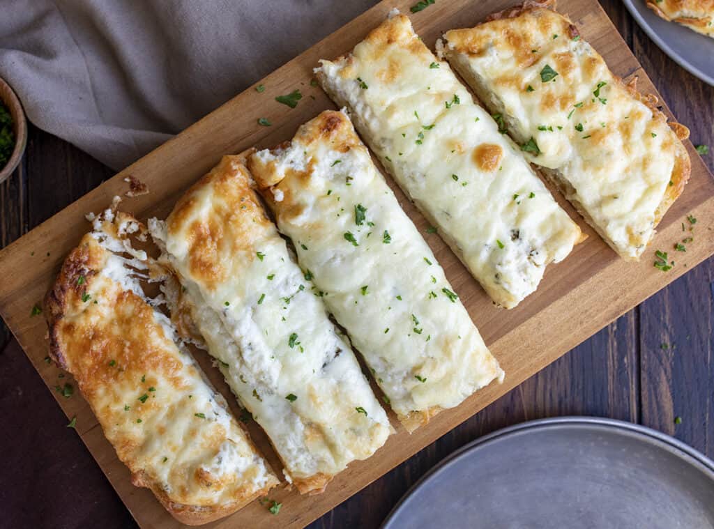 Three Cheese Garlic Bread - I Am Homesteader