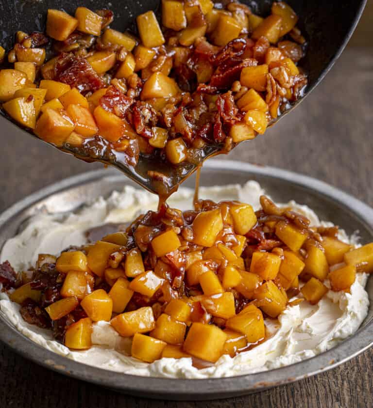 Bourbon Peach Pecan Dip - I Am Homesteader