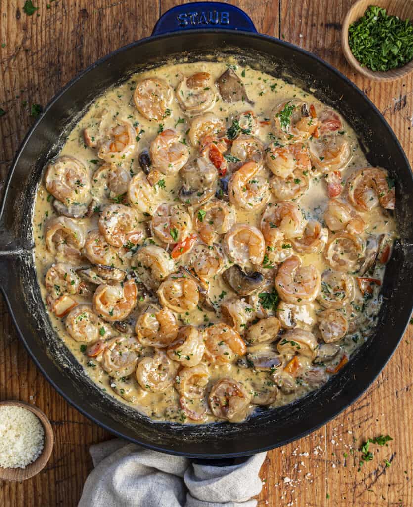 Champagne Shrimp Pasta - I Am Homesteader