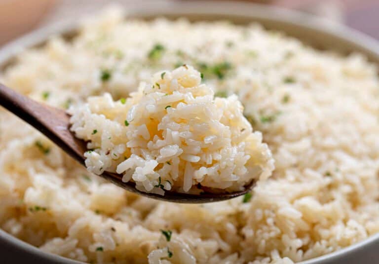 Parmesan Garlic Butter Rice - I Am Homesteader