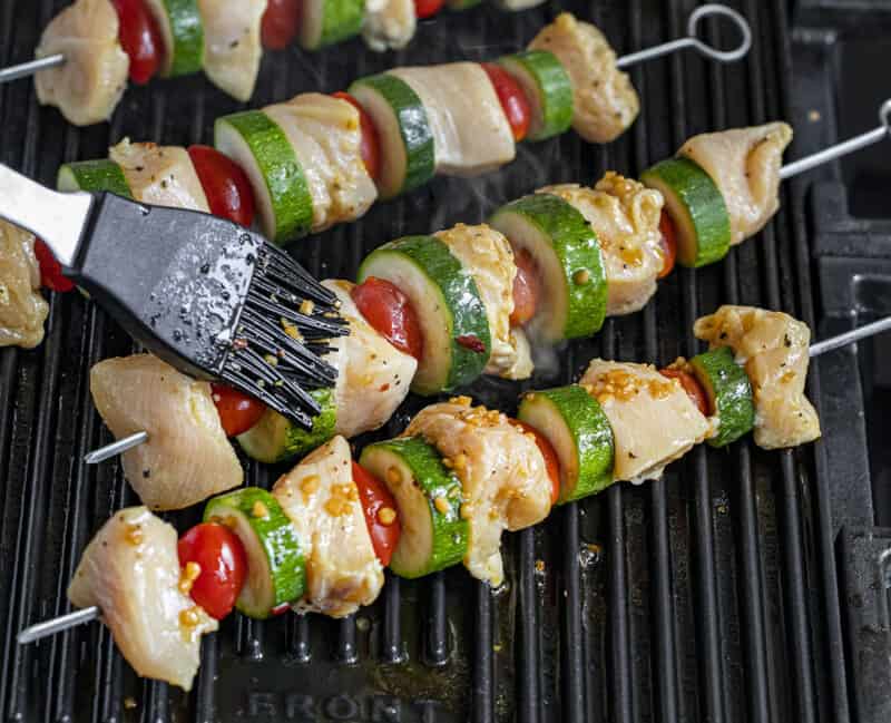 Grilled Lemon Garlic Chicken Kebabs - I Am Homesteader