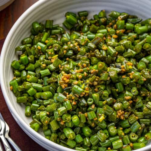 Garlic Chili Green Beans - I Am Homesteader