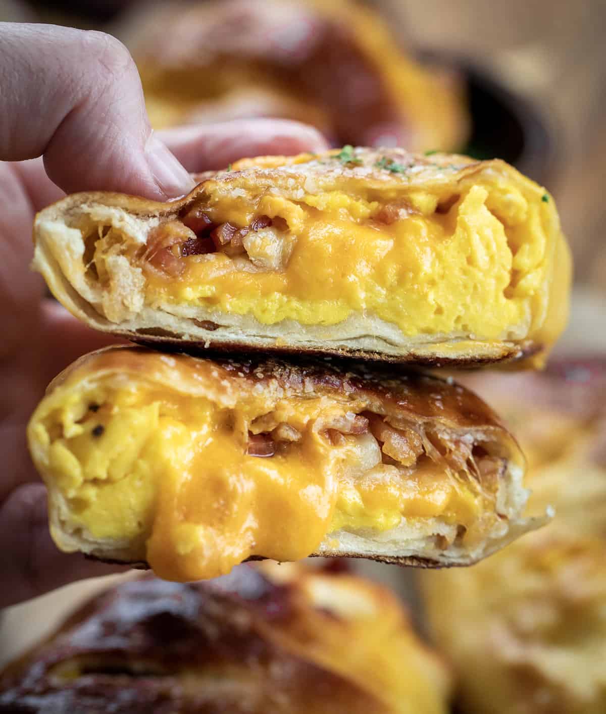 Stuffed Breakfast Pretzel Rolls - I Am Homesteader