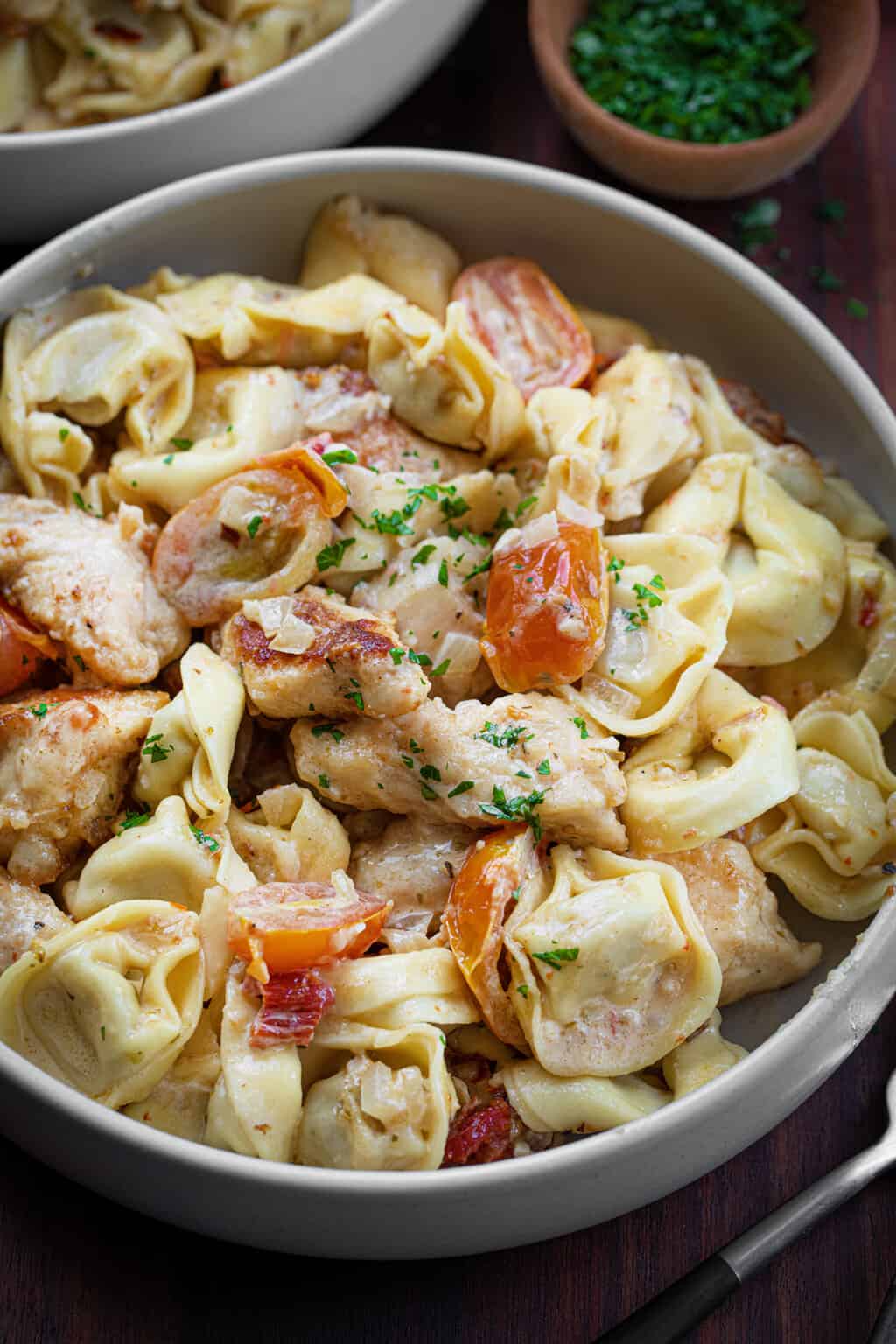 Skillet Chicken Tortellini - I Am Homesteader
