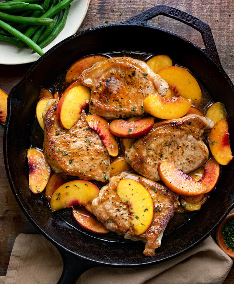 Peach Glazed Pork Chops - I Am Homesteader