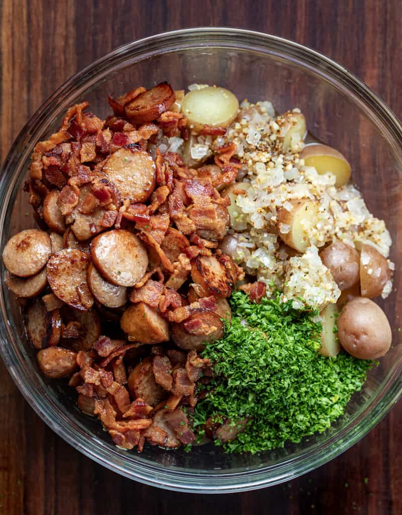 German Potato Salad With Kielbasa - I Am Homesteader
