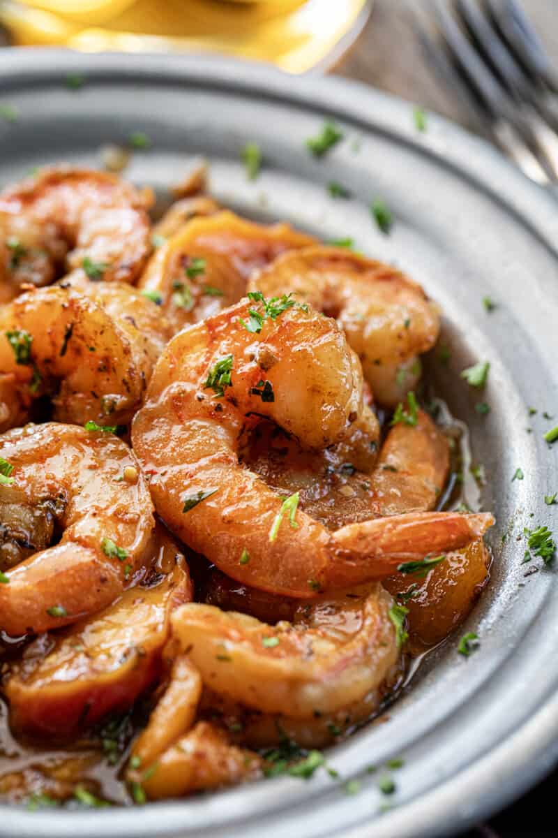 Bourbon Peach Roasted Shrimp - I Am Homesteader