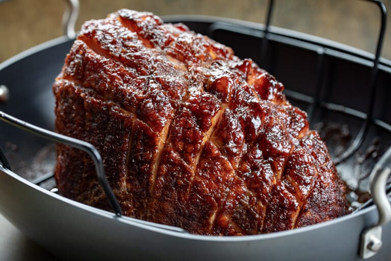 Apple Butter Honey Glazed Ham - I Am Homesteader