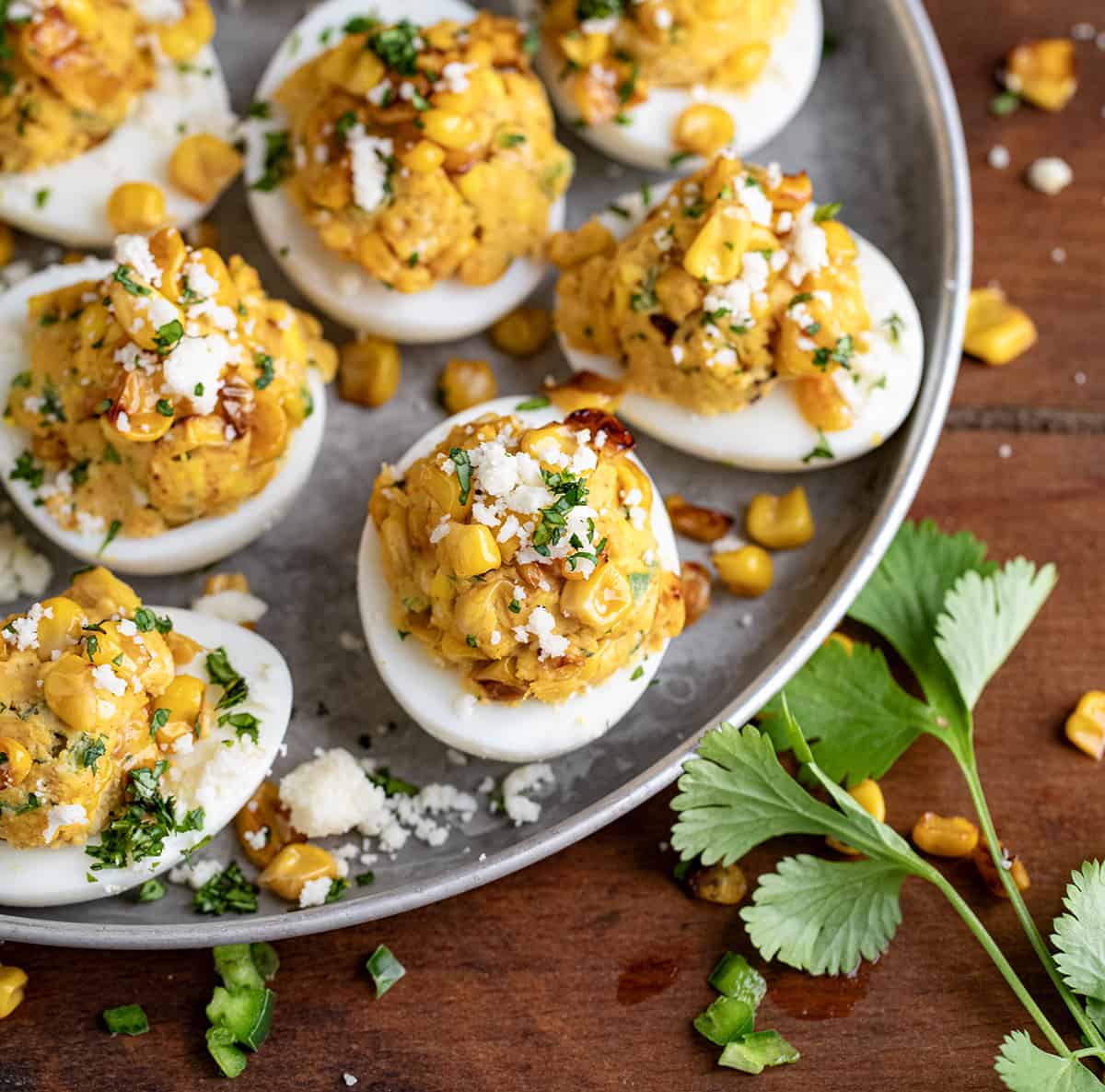 Street Corn Deviled Eggs - I Am Homesteader