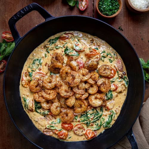 Creamy Tuscan Shrimp - I Am Homesteader