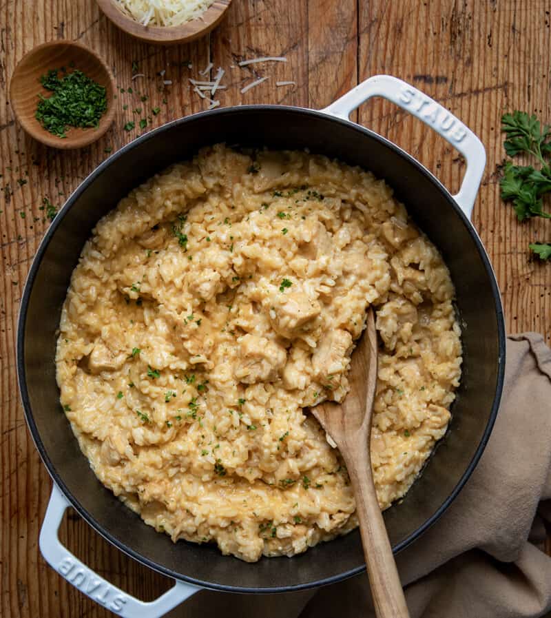 Garlic Parmesan Chicken and Rice - I Am Homesteader