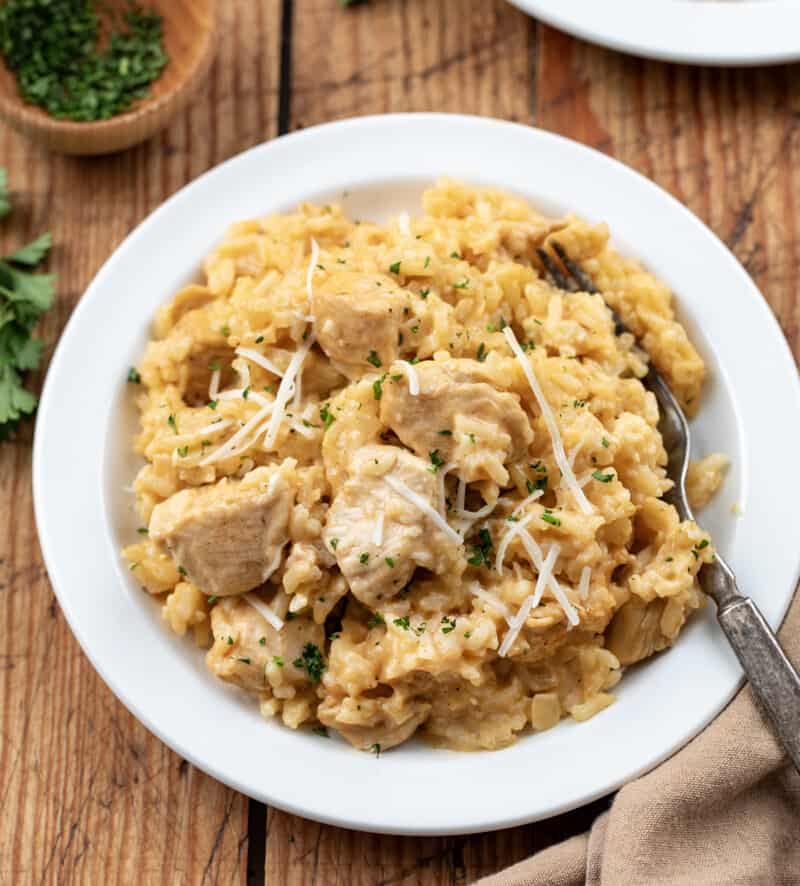 Garlic Parmesan Chicken and Rice - I Am Homesteader