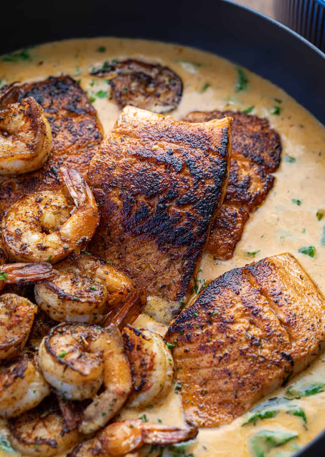 Cajun Salmon and Shrimp - I Am Homesteader