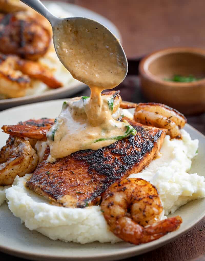 Cajun Salmon and Shrimp - I Am Homesteader