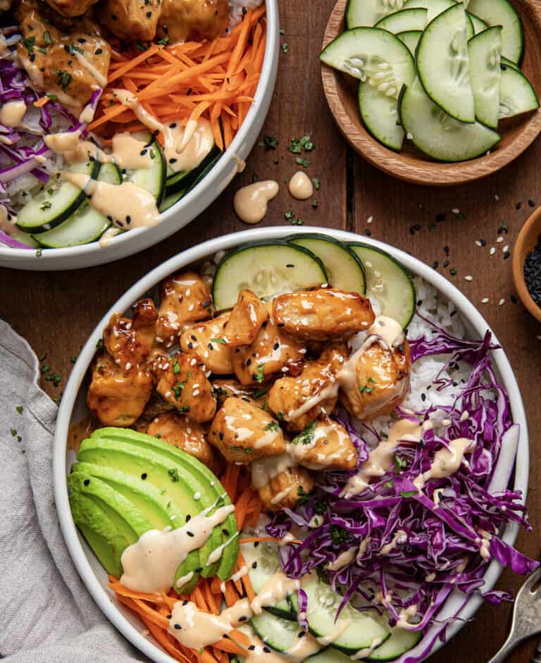 Bang Bang Chicken Bowl - I Am Homesteader