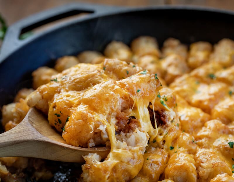 Sloppy Joe Tater Tot Casserole - I Am Homesteader