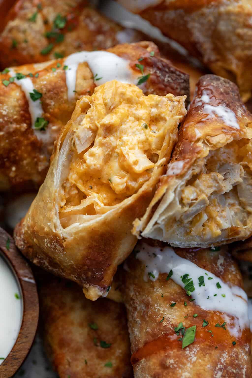 Buffalo Chicken Egg Rolls - I Am Homesteader