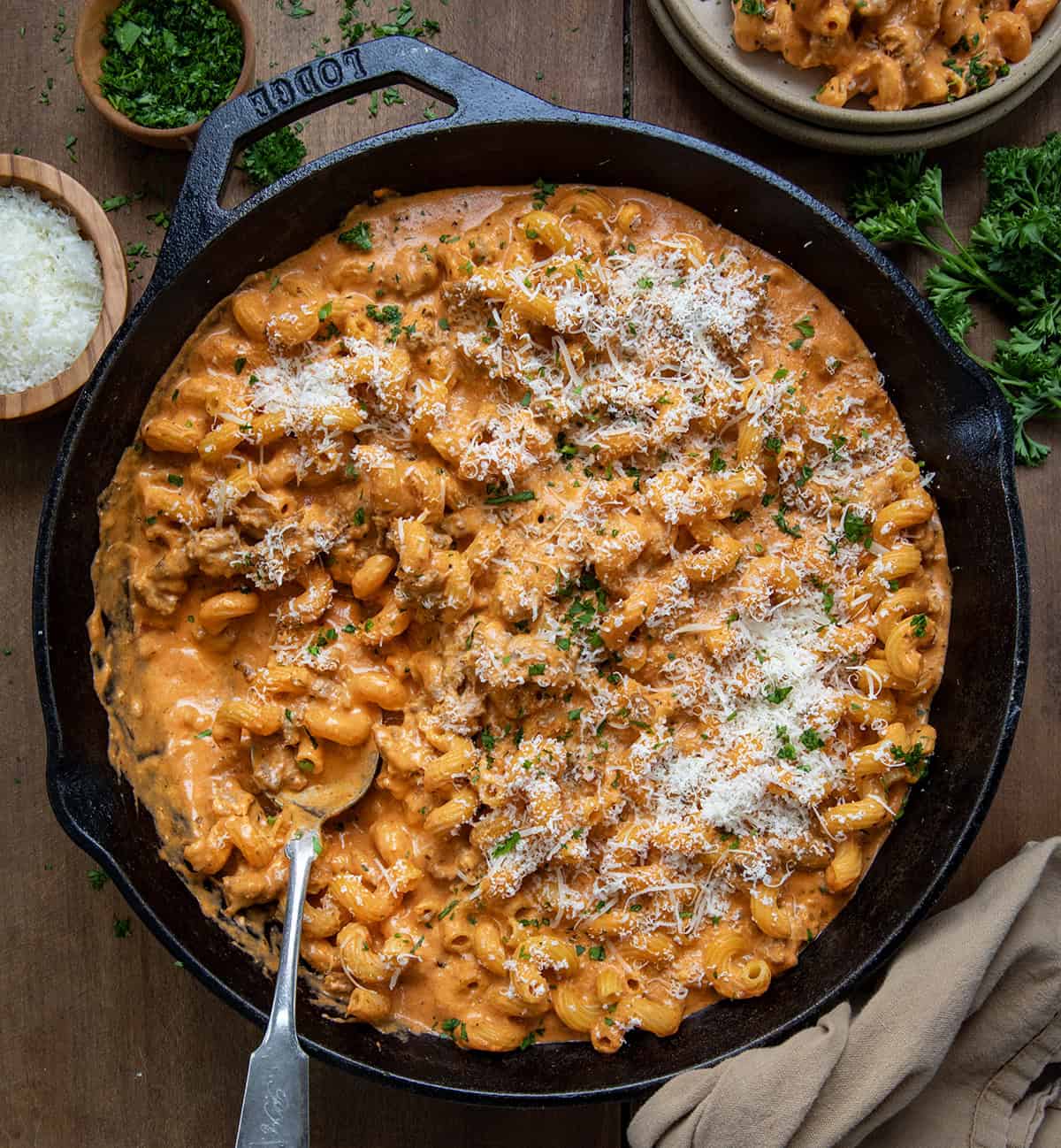 Cheesy Sausage Pasta - I Am Homesteader