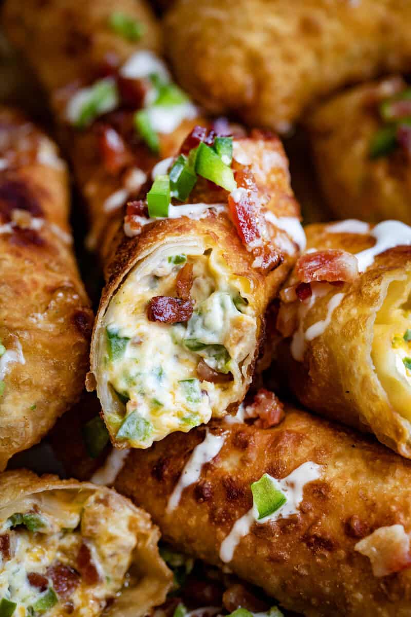 Jalapeno Popper Egg Rolls - I Am Homesteader