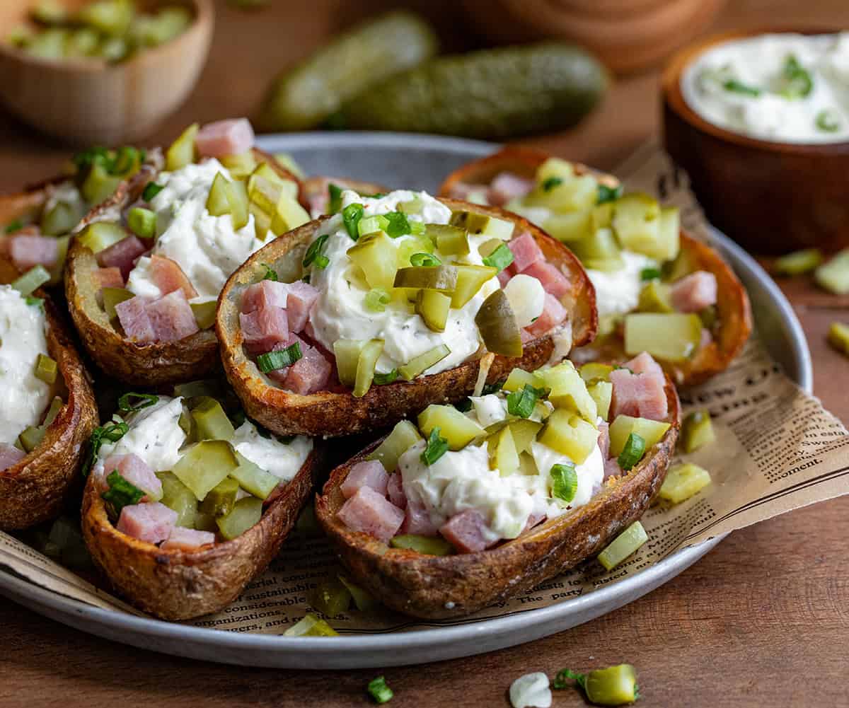 Ham and Pickle Potato Skins - I Am Homesteader