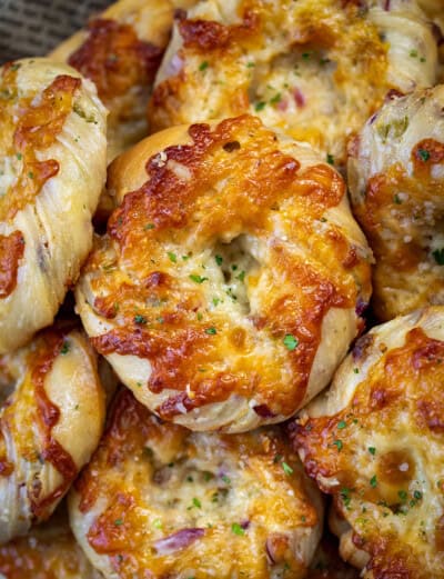 Cheesy Bacon Jalapeno Twists With Garlic Butter - I Am Homesteader