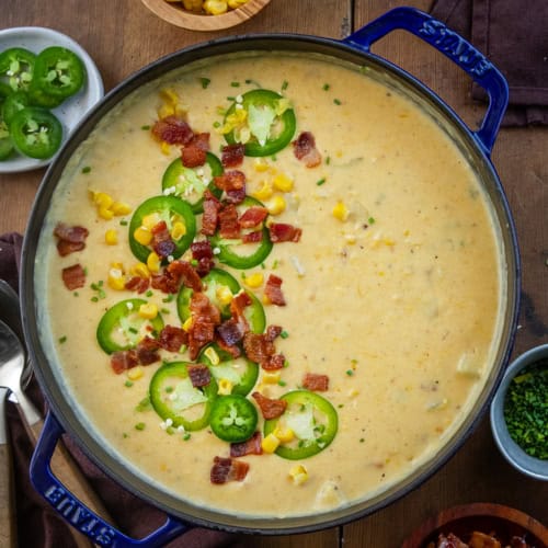 Jalapeno Popper Corn Chowder - I Am Homesteader