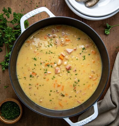 Cheesy Ham and Bean Soup - I Am Homesteader