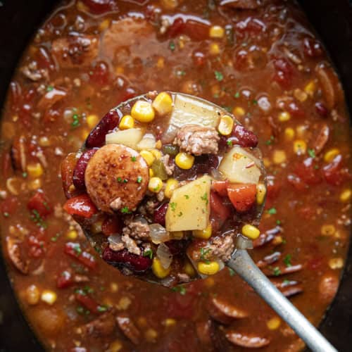Slow Cooker Cowboy Soup - I Am Homesteader