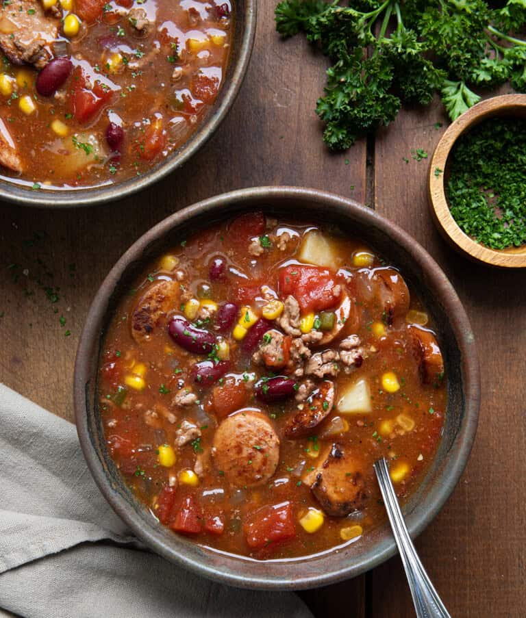 Slow Cooker Cowboy Soup - I Am Homesteader